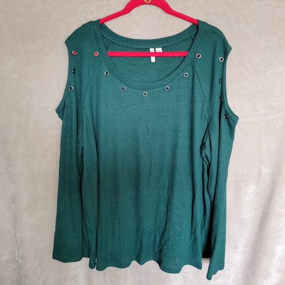 Cato | Tops | Nwot Green Cold Shoulder Cato Top | Poshmark